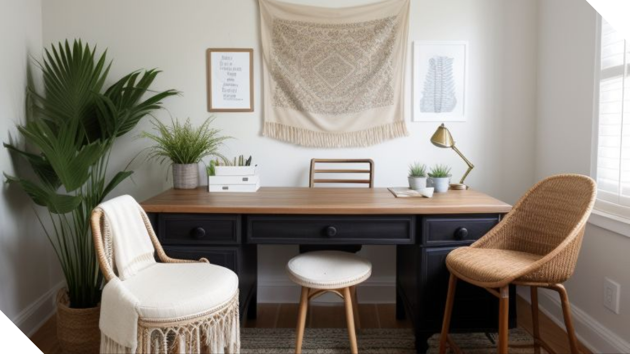 75+ Stunning Boho Office Decor Ideas for a Chic Workspace - House of ...